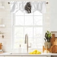 Abstract Art Tie Up Valance Curtains Funny A Thinking Elephant Sitting ...