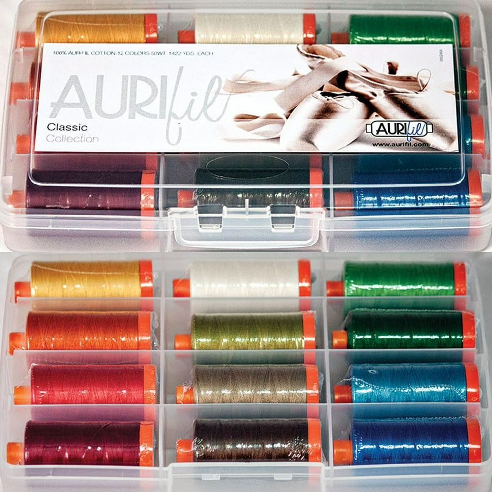 Aurifil Thread Set - Classics Collection - 12 Large Spools / 1422yds ...