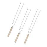 3 Pcs Stainless Steel Meat Grill U Shape Fork Outdoor Cooking Corn ...