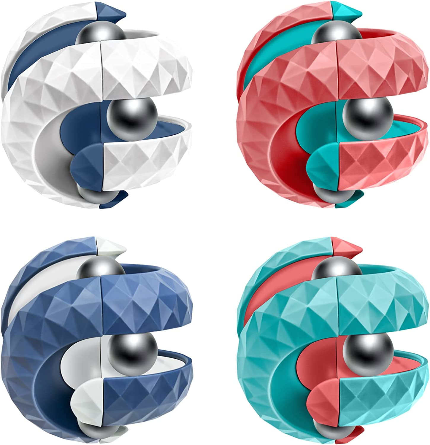Adult Decompression Fidget Cubes Orbit Ball Fidget Toys - 4 Pack ...