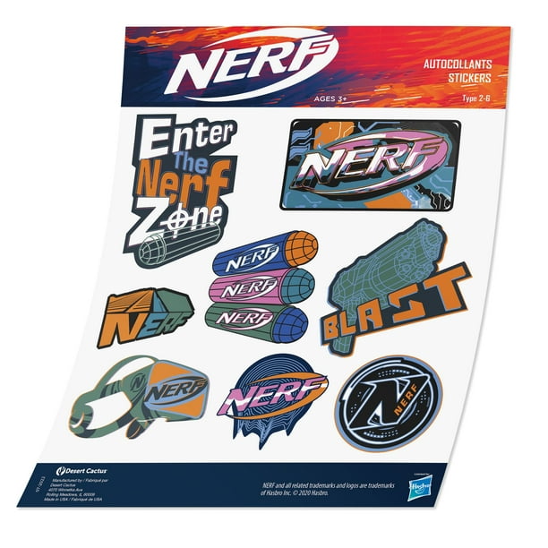 Nerf Stickers - 8 Stickers Vinyl Decal Laptop Water Bottle Car ...