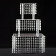 Miumaeov 3 Tier Acrylic Crystal Beaded Cake Stand Cupcake Tower Square ...