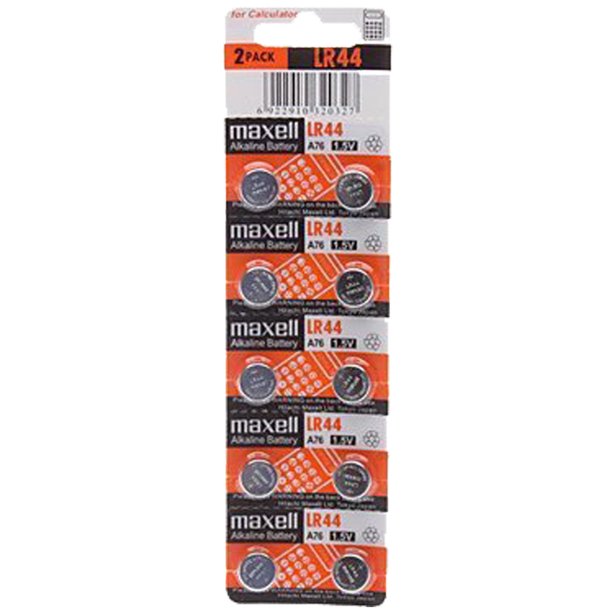 Greentris Maxell LR44 Alkaline Button Battery (1.5 V) - Walmart.com