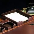 Dark Brown Bonded Leather Letter Tray - Walmart.com