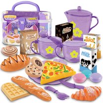 American Plastic Toys Tea Party Play Set with 28 Piece Accessory Play ...