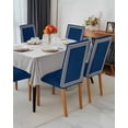 Chair Covers Set of 4, Abstract Greek Inspired Key Texture Removable ...