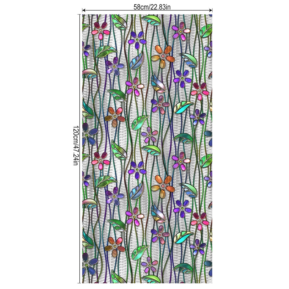 Glueless Painted Electrostatic Glass Sticker, 22.8" x 47.2 ...