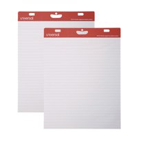 Universal Self-Stick Easel Pad, Unruled, 25 x 30, Sticky Flip Chart Paper, Large, White, 30 ...