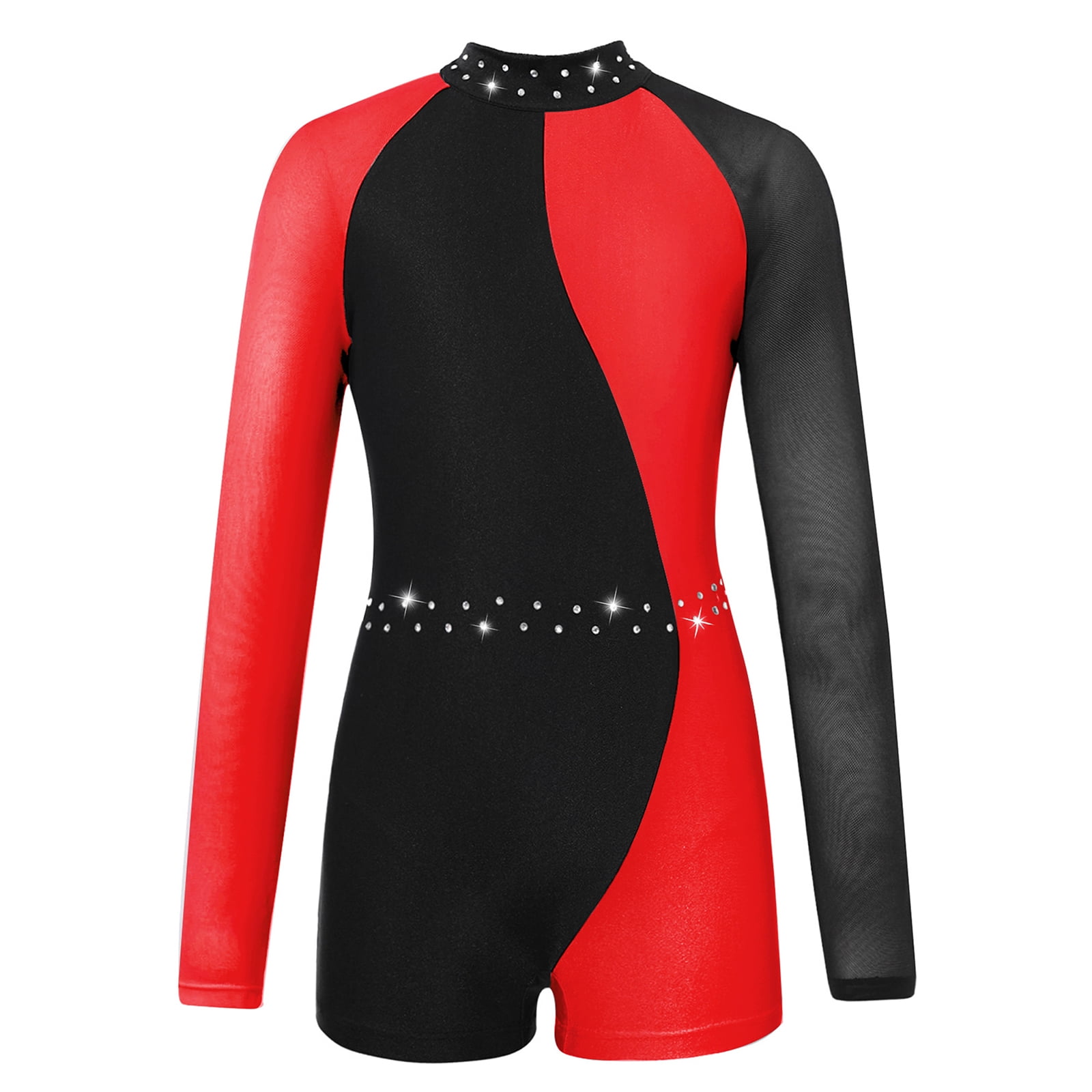 MSemis Kids Girls Long Sleeve Ballet Dance Leotard Gymnastics Biketard ...