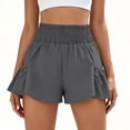 ATOYSOY Womens Solid Color Ruffle Hem Shorts Elastic High Waist ...