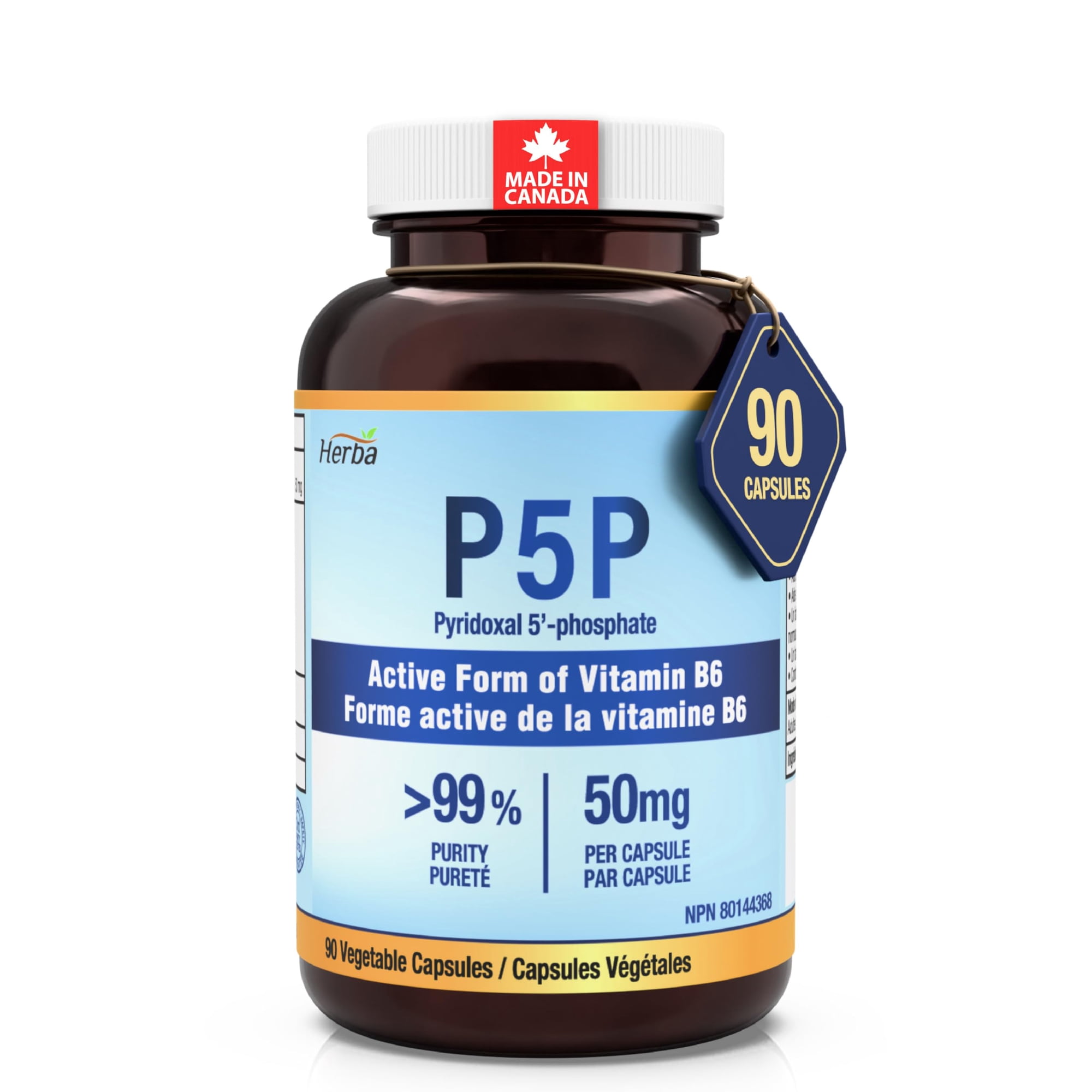 Click here for Herba P5p Vitamin B6 50mg - 90 Capsules >99 Purity... prices