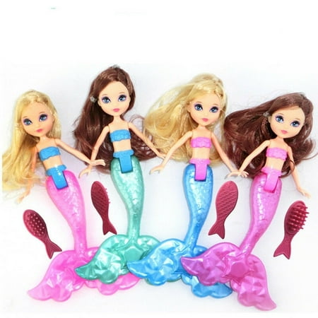 Kid Girls Waterproof Swimming Mermaid Doll With Comb Kid Girls Toy Bath ...