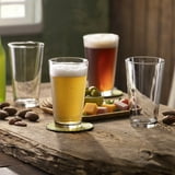 Mainstays 16oz Pint Glass Clear Drinking Glass for Water, Juice ...