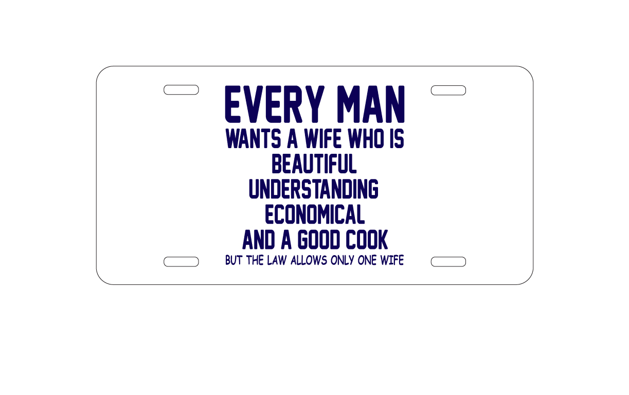 DistinctInk Custom Aluminum Vanity License Plate for Front of Car ...