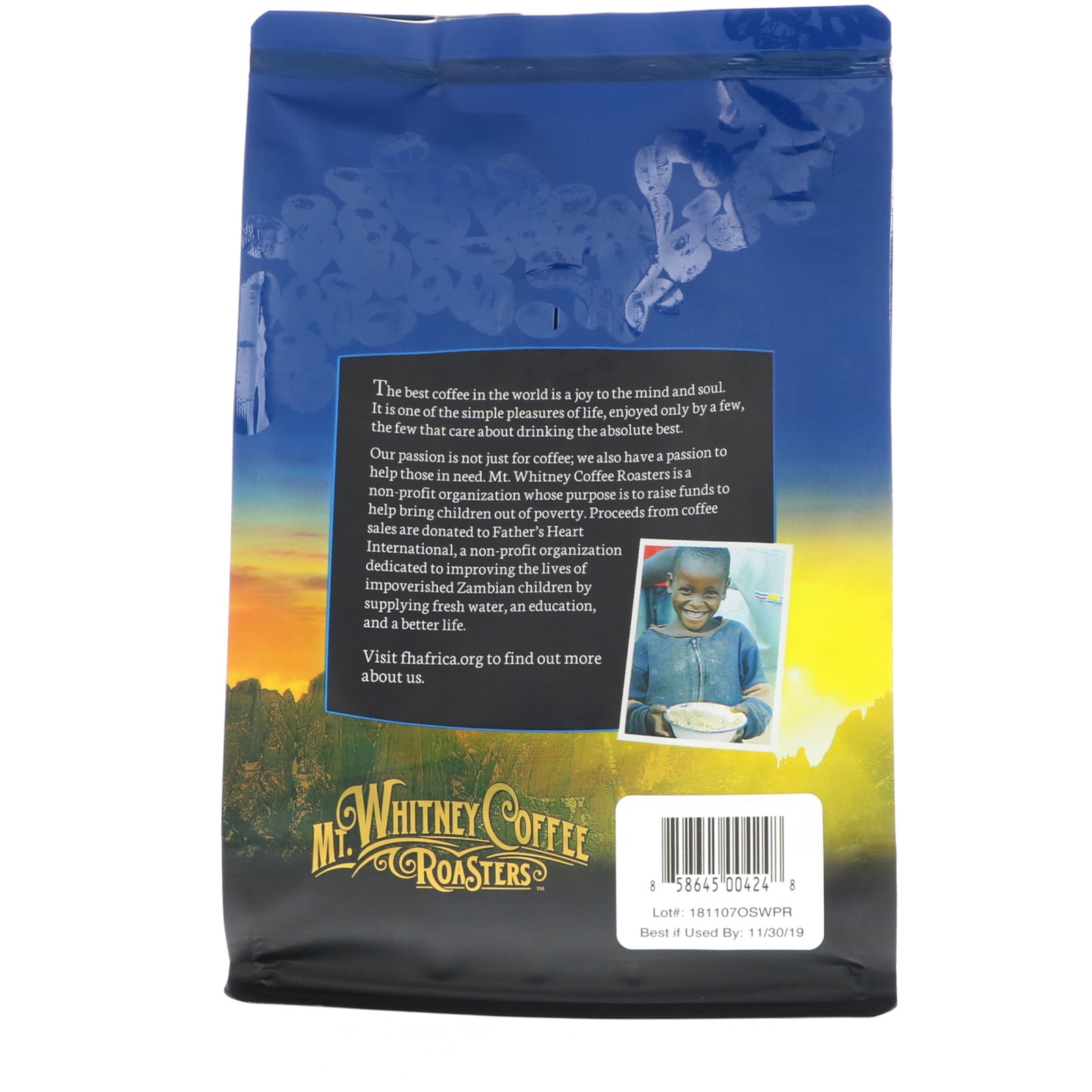 Organic Peru Decaf, Ground Coffee, Medium Roast, 12 oz (340 g), Mt. Whitney Coffee Roasters