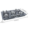 30" Indoor Kitchen Range Gas Cooktop with 5 Burners, Countertop Stove ...