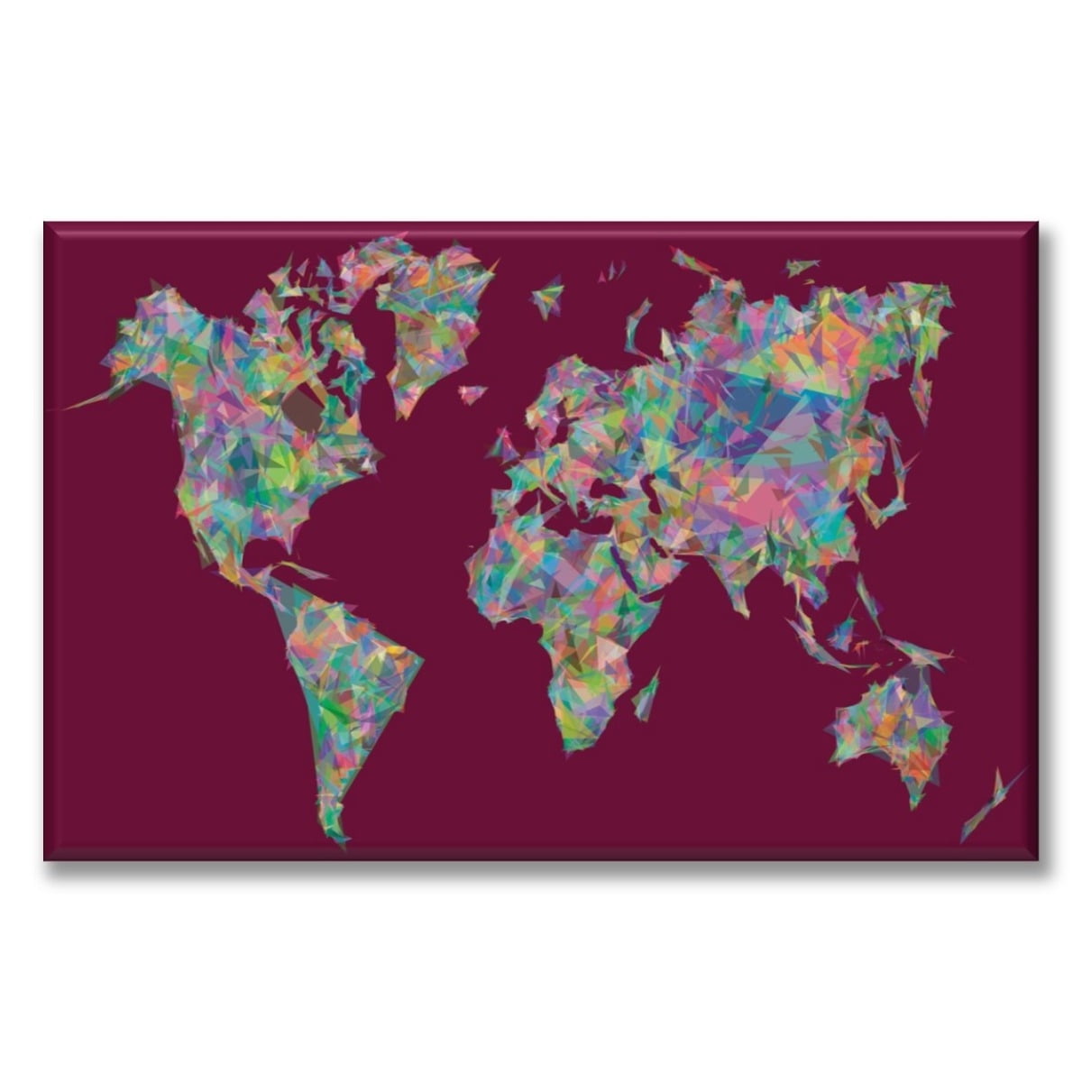 Cuadro Canva Listo Para Colgar Pixtreats Tipo Galería Mapa De Colores ...