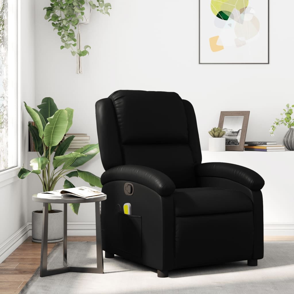 Click here for Vidaxl Massage Recliner Chair Black Faux Leather prices