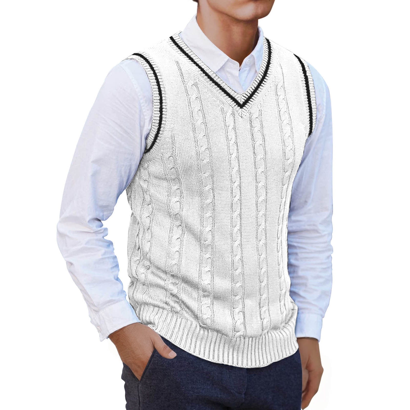Click here for Boovnll Tank Tops Men  Men Waistcoat Knitting Top... prices