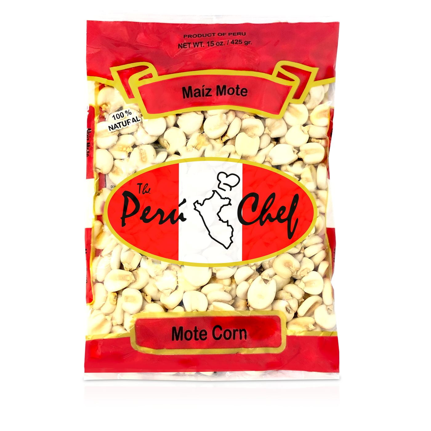 Peruchef Maiz Mote Pelado Peruano | Mote Corn 15oz bag - Walmart.com