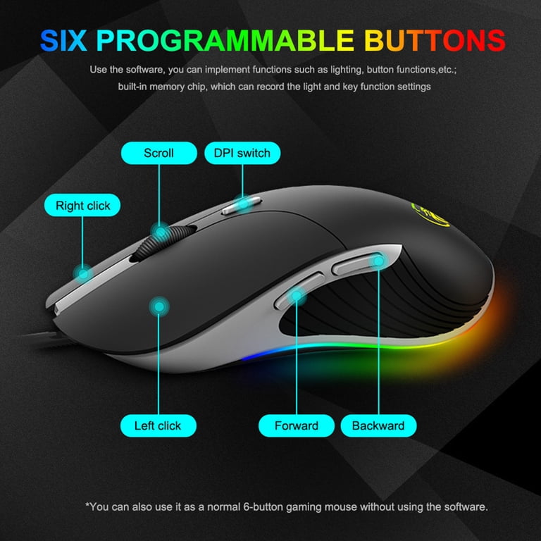 Imice Usb Wireless Mouse 6 Buttons Ergonomic Optical