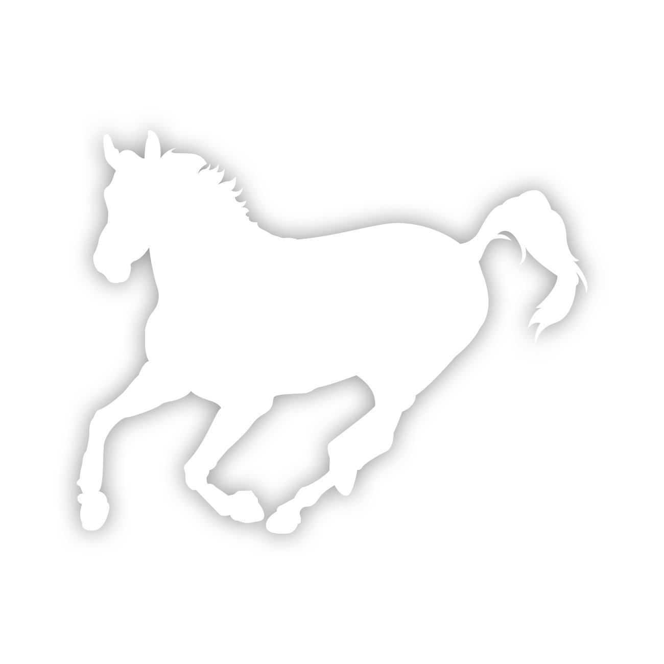 Horse Running Sticker Decal Die Cut - Self Adhesive Vinyl ...