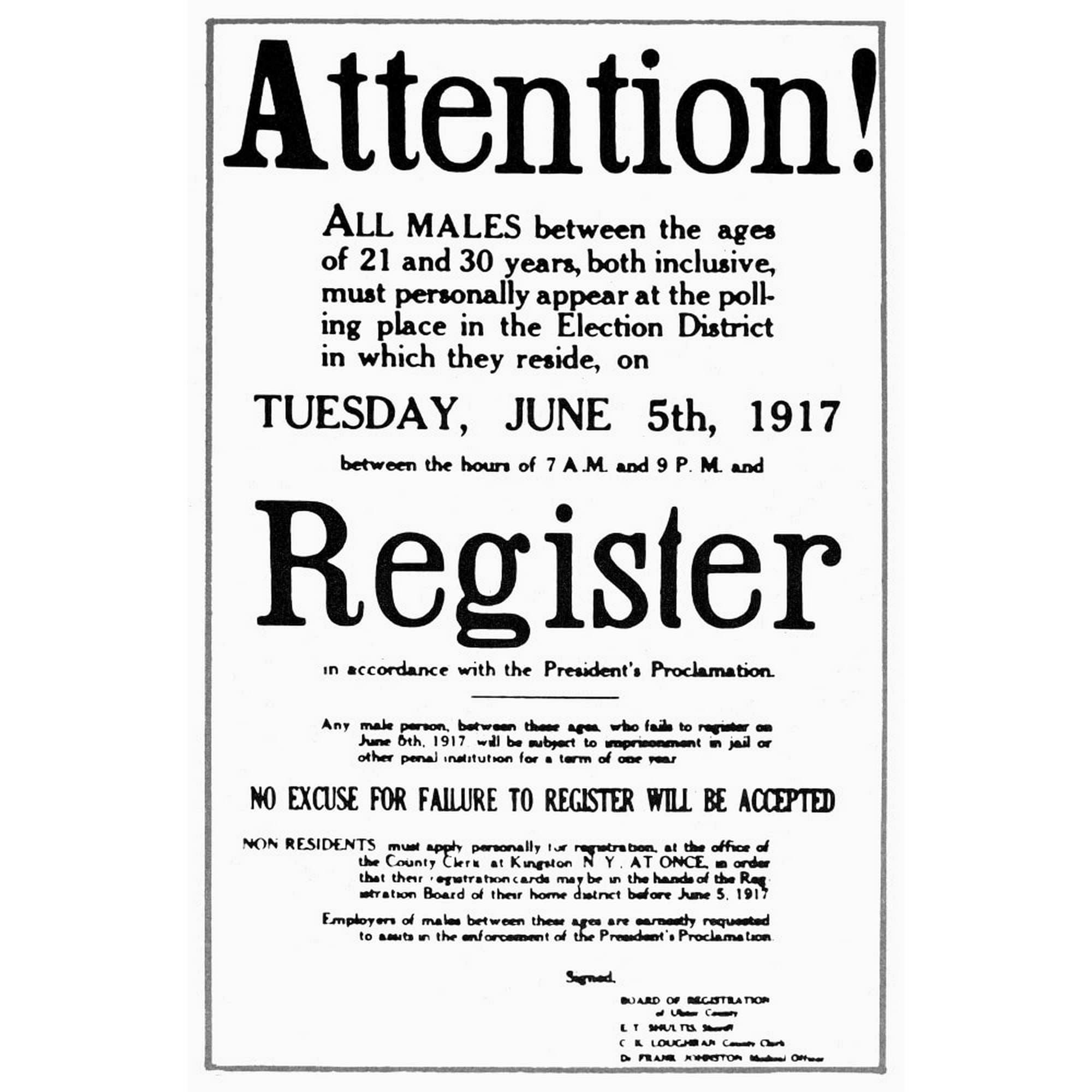 Selective Service Act Ww1