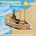 PETSCOSSET Pirate Boat Sandbox - With Canopy and Steering Wheel Seats ...