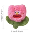 COM1950s Fluffy Flower Keychain, Funny Ugly Cute Bag Charm Pendant ...