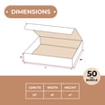 SSBM 12 x 6 x 4" White Corrugated Mailers Shipping Boxes ECT-32B 50 ...