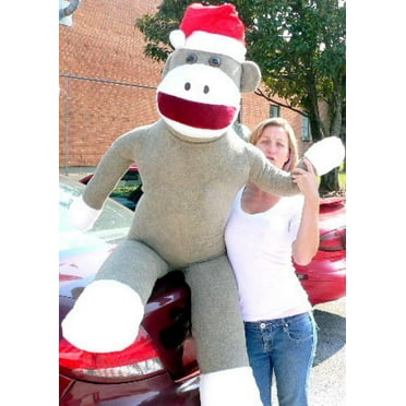 4 Foot Giant Stuffed Monkey 48 Inches Soft 122 cm Big Plush Huge Cuddly ...
