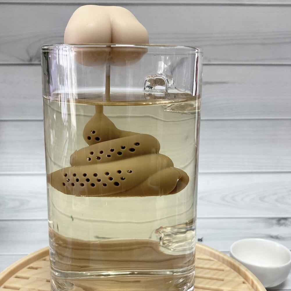 Reusable Silicone Tea Infuser Creative Poop Shaped Funny Herbal Tea Bag ...