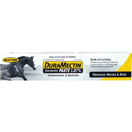 Durvet/equine D-Duramectin Ivermectin Paste 1.87% For Horses 6.08 Gram ...