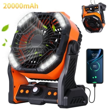 O2COOL 10 inch Battery or Electric Portable Fan, Camping Fan, Tent ...