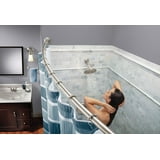 Moen Bathroom Brushed Nickel Tension Curved Shower Rods - Walmart.com