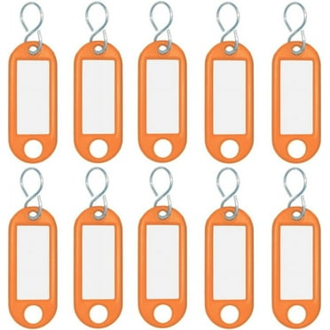 Unique Bargains 6 Pcs Key ID Label Tags Split Ring Keyring Keychain ...