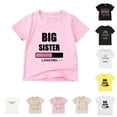 Gyujnb Kids Short Sleeve Crew Neck Tee with "Big Sister Loading" Print ...