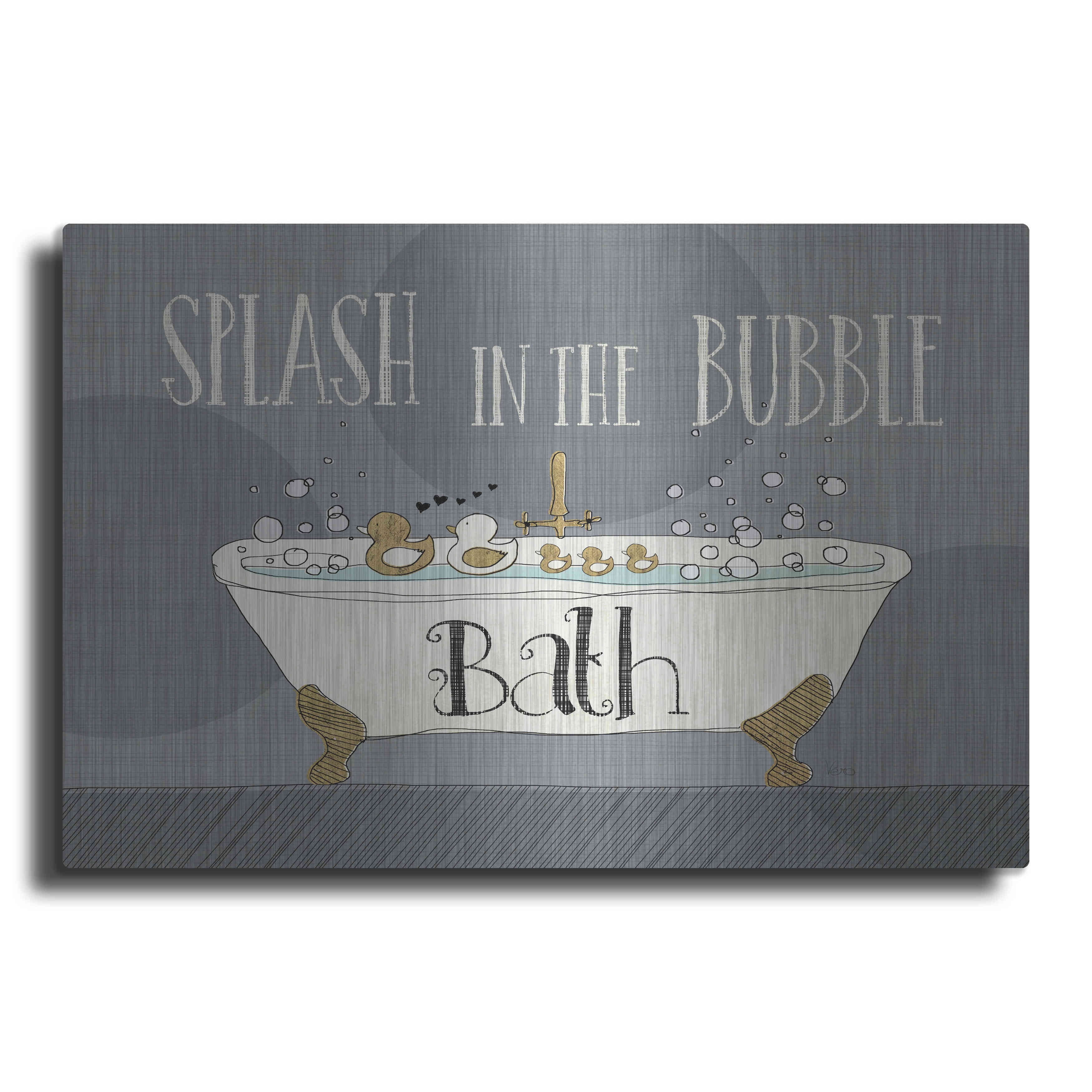 Luxe Metal Art 'Squeaky Clean II' by Veronique Charron, Metal Wall Art ...