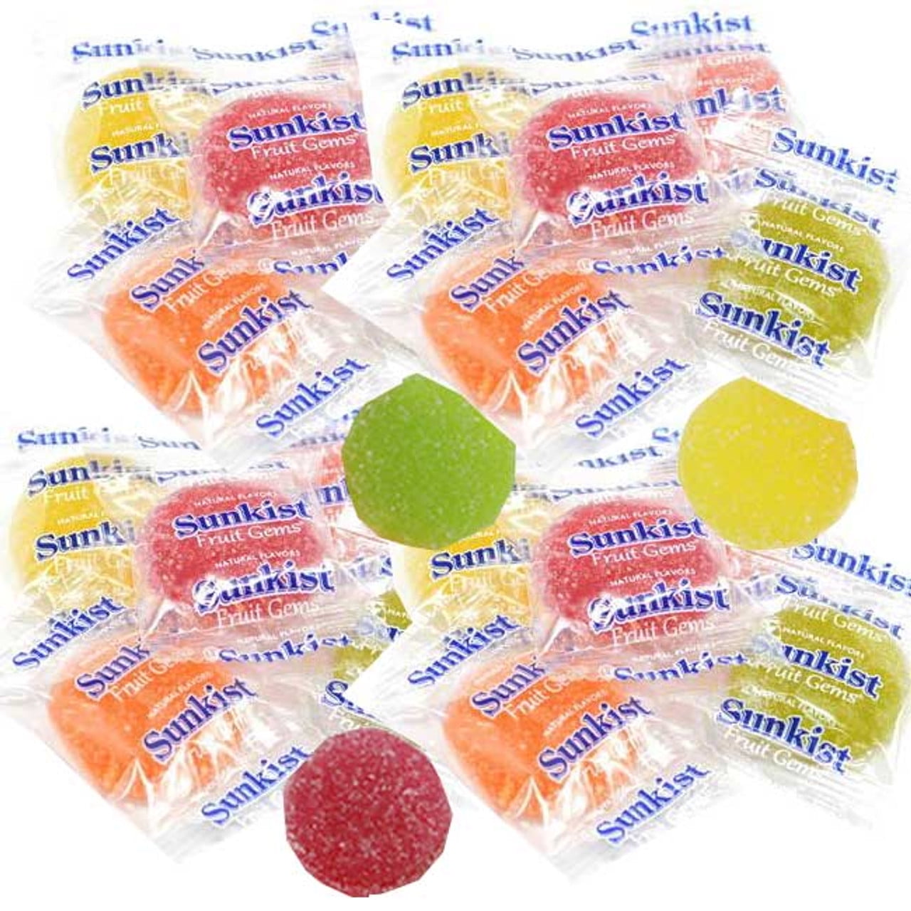 Grandys Candys Sunkist Fruit Gems Individually Wrapped Bulk Sizes ...