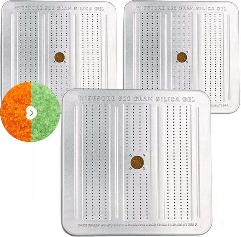 Wisesorb 3 Packs 500 Gram Indicating Desiccant Silica Gel Canister ...