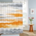 Bathroom Shower Curtain Abstract Orange Texture Pattern Waterproof ...