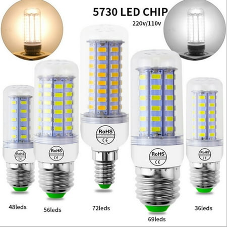Volkmi E27 LED RC Corn Lamp 5730 SMD 220V 5W-72 Lamp Beads_E27-Warm ...
