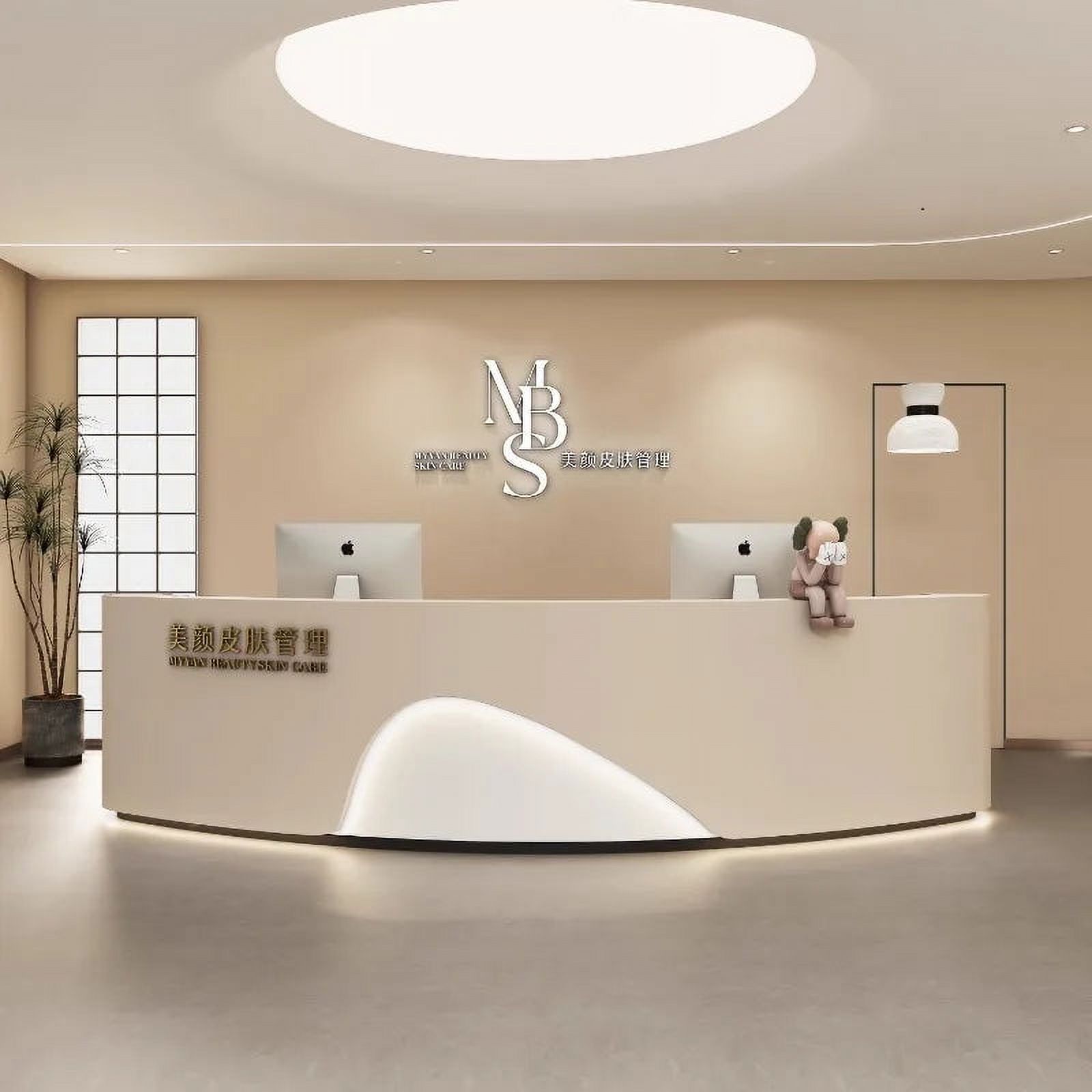 Luxury Reception Desks Front Wood Executive Cashier Counter Bar Long ...