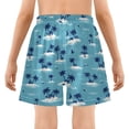 Blue Palm Tree Swim Trunks Quick Drying Bathing Suit Summer Shorts ...