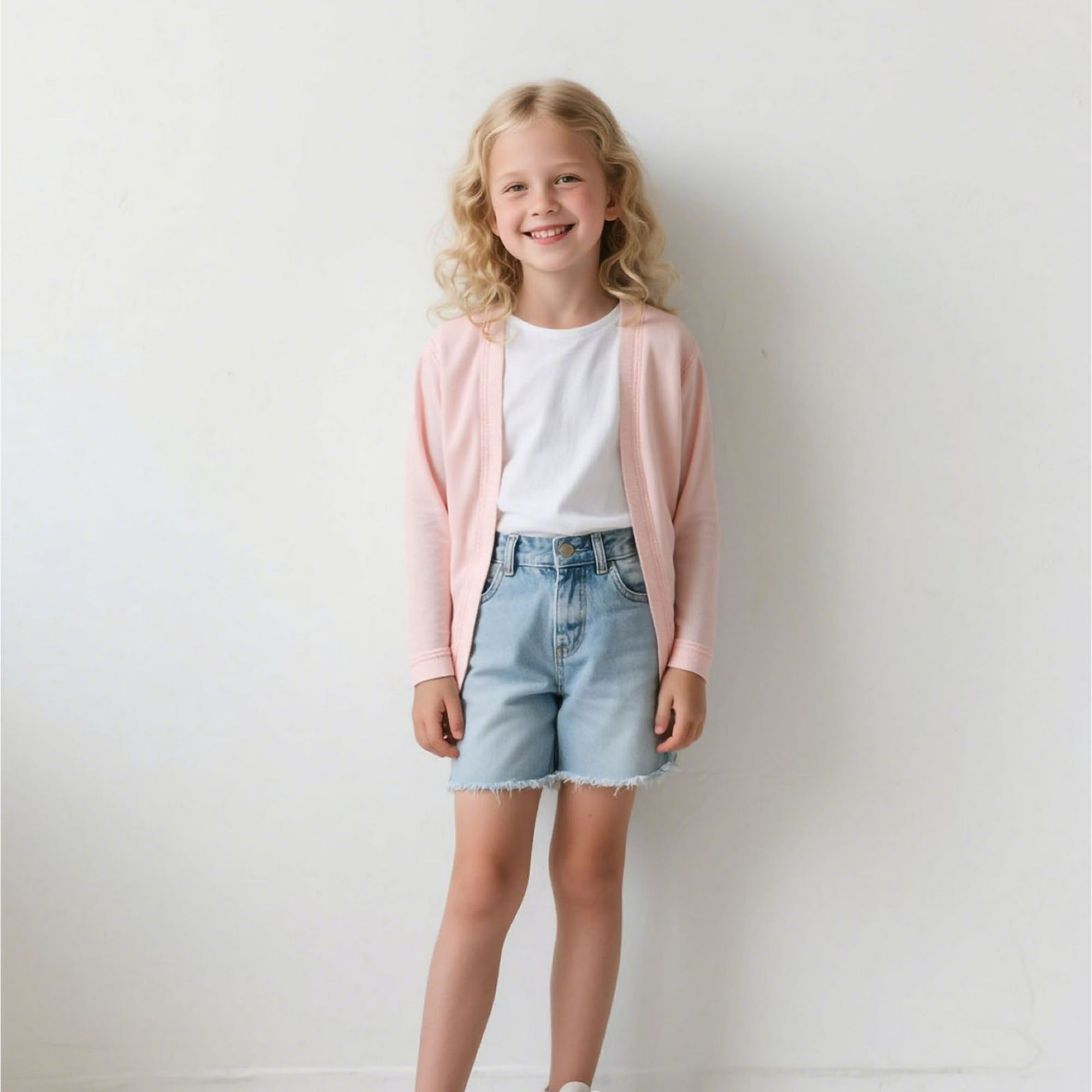 Click here for Timifis Girls Solid Colour Cardigan Lightweight Ca... prices