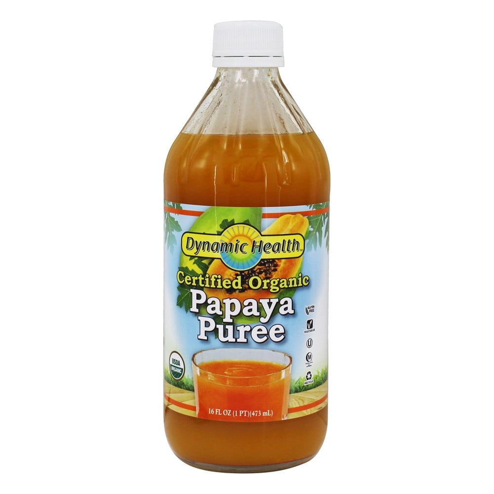 Dynamic Health - Certified Organic Puree Papaya - 16 fl. oz. - Walmart.com