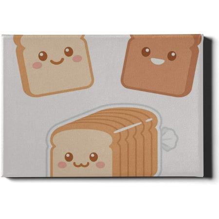 Modern Wall Paintings Toast Bread Cute Cartoon Breakfast Art ...