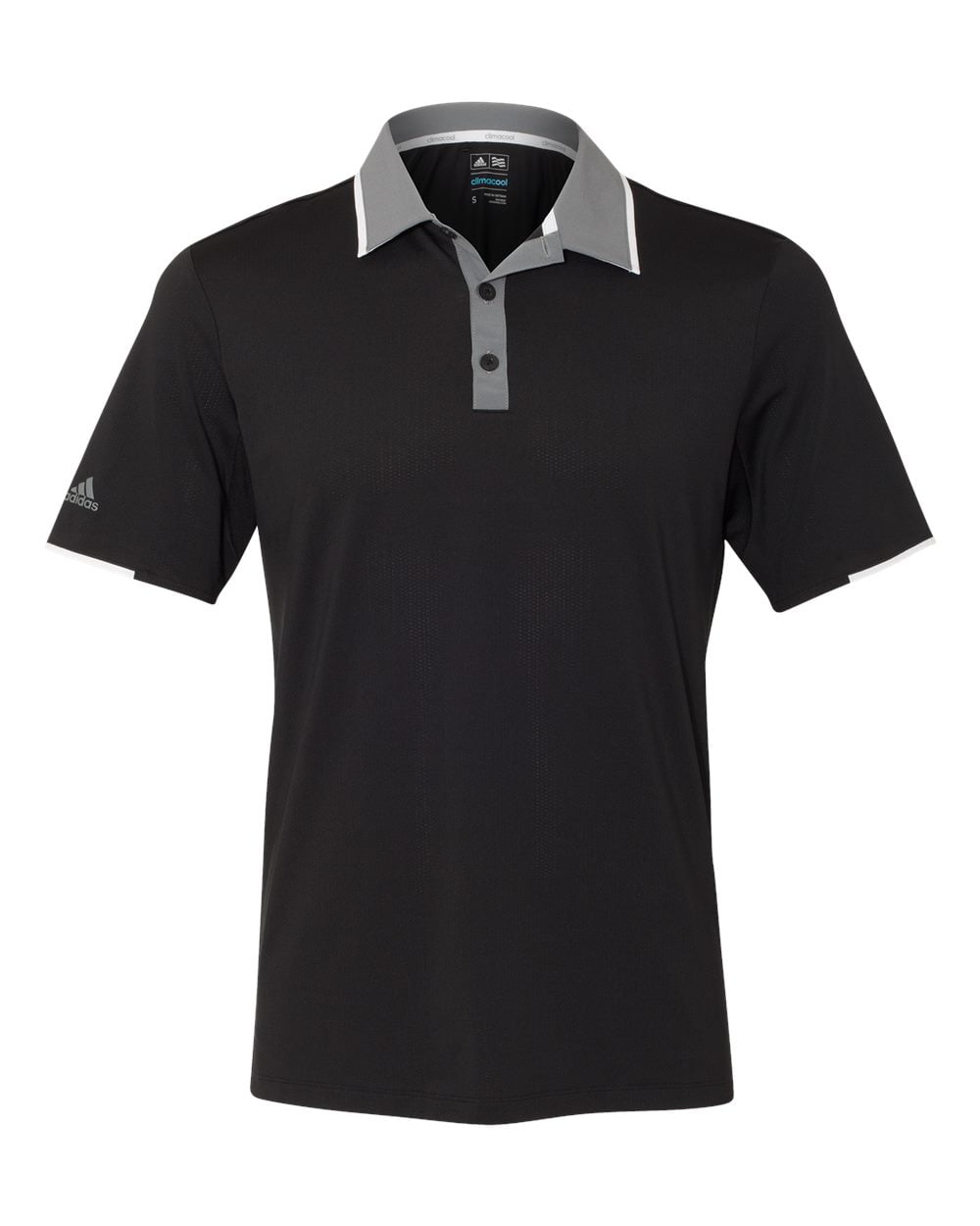Performance Colorblock Sport Shirt - Color - Black/ Vista Grey/ White ...