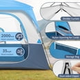 Ktaxon 14-Person Three Room Family Tent with Organizer, Portable Cabin ...