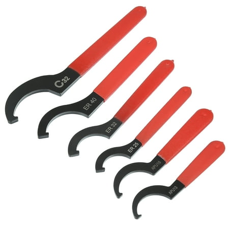 6pcs Coil Over Wrench Shock Spanner Universal Adjustable C Shape Hook ...